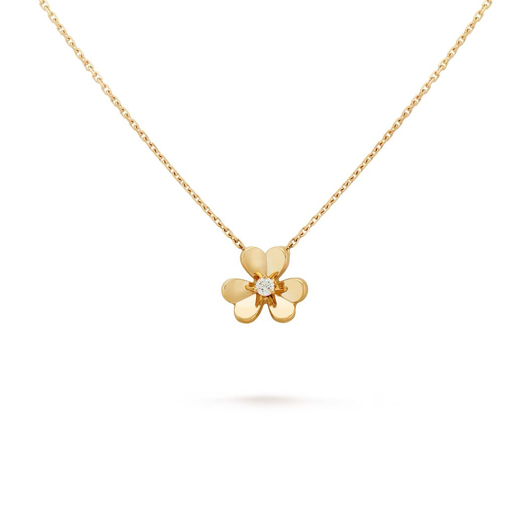 Van Cleef Frivole pendant, mini model Yellow gold – Vera Jewelry